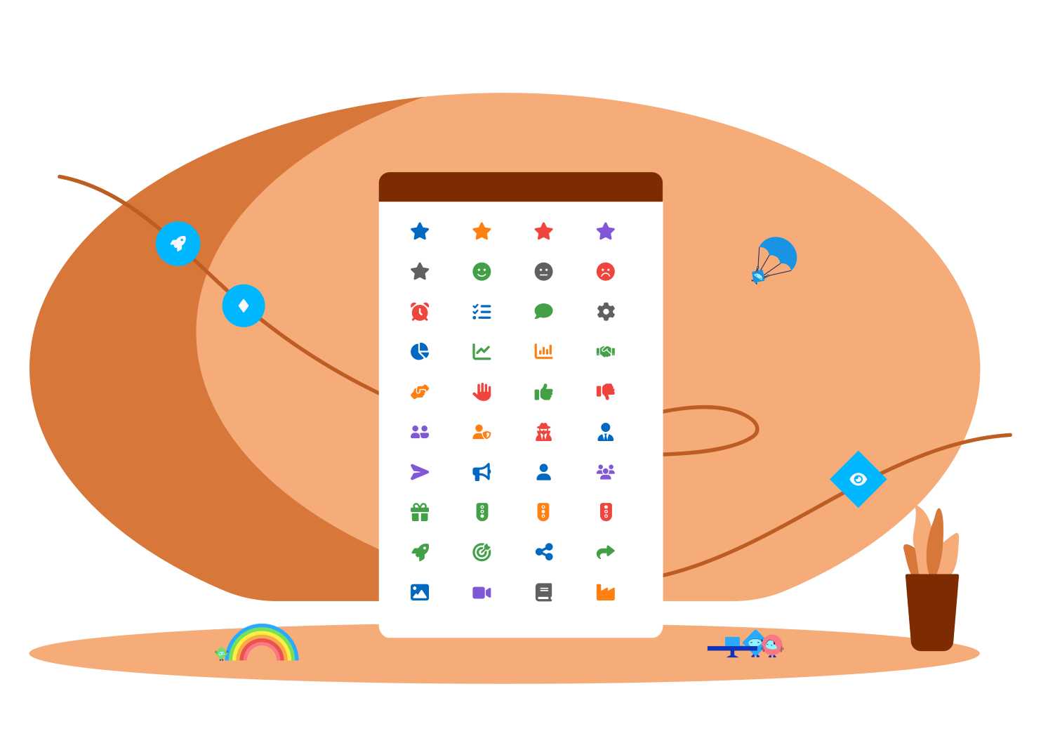 Icônes dans Bubble Plan : pour une gestion en management visuel