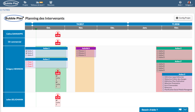 Le plan de charge débarque dans Bubble Plan