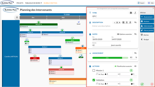 Le tableau de bord Planning des Intervenants évolue